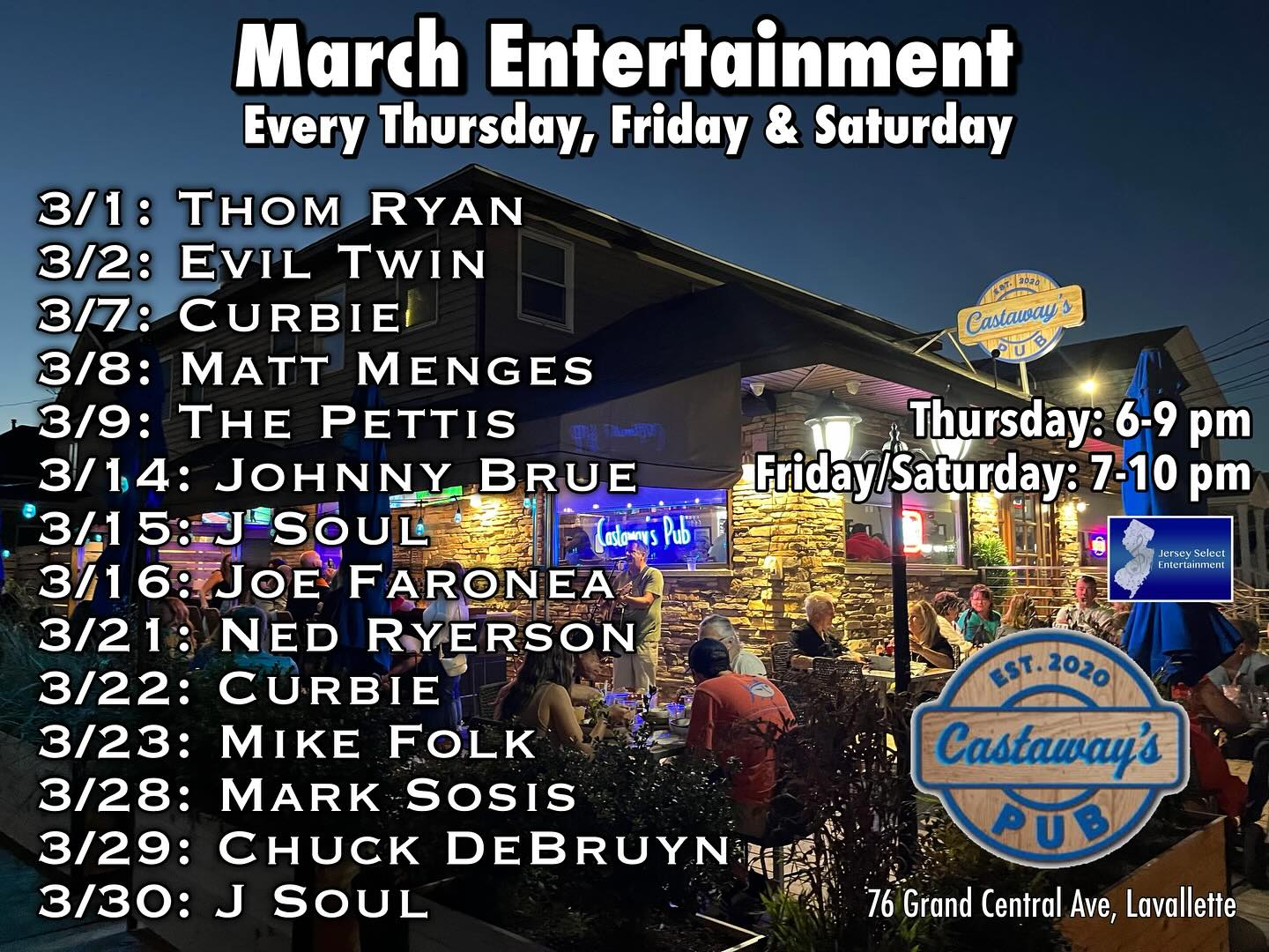 Weekly Live Music & Entertainment | Lavallette, NJ | Castaways Pub